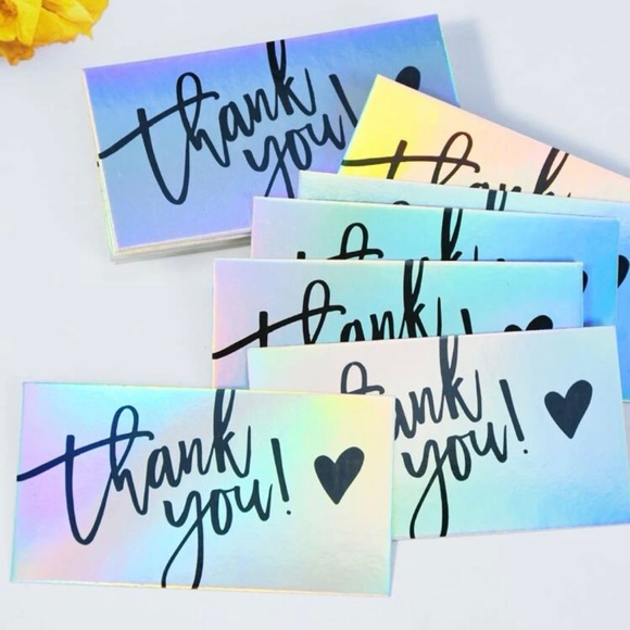 Office | 5pcs Metallic Thank You Cards | Poshmark